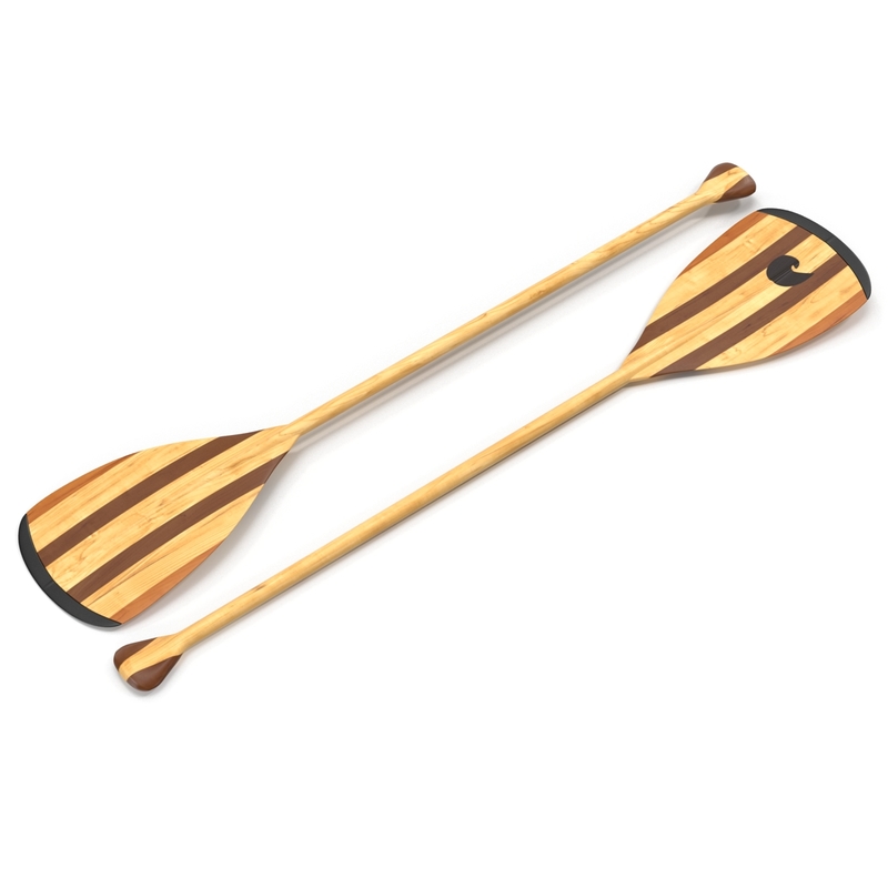 3d model paddles set wooden