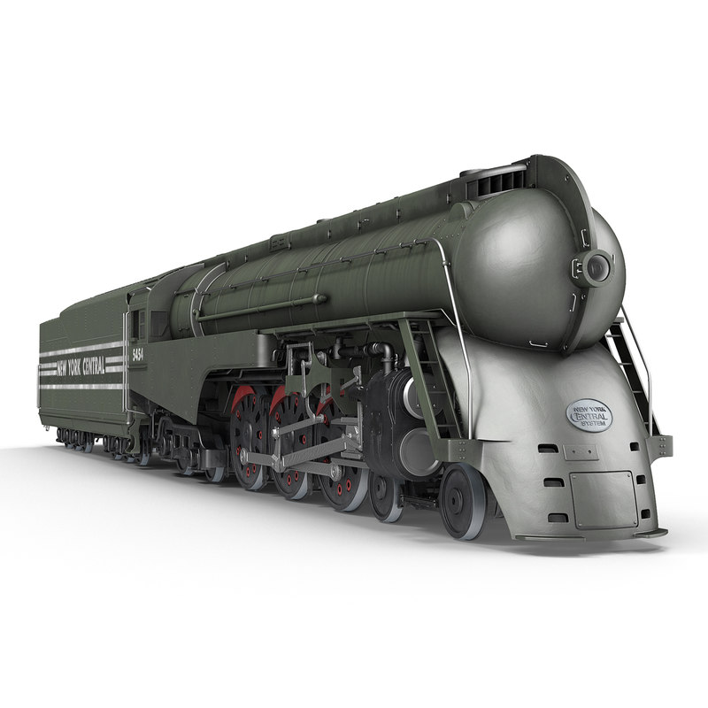 nyc dreyfuss hudson steam train 3d model