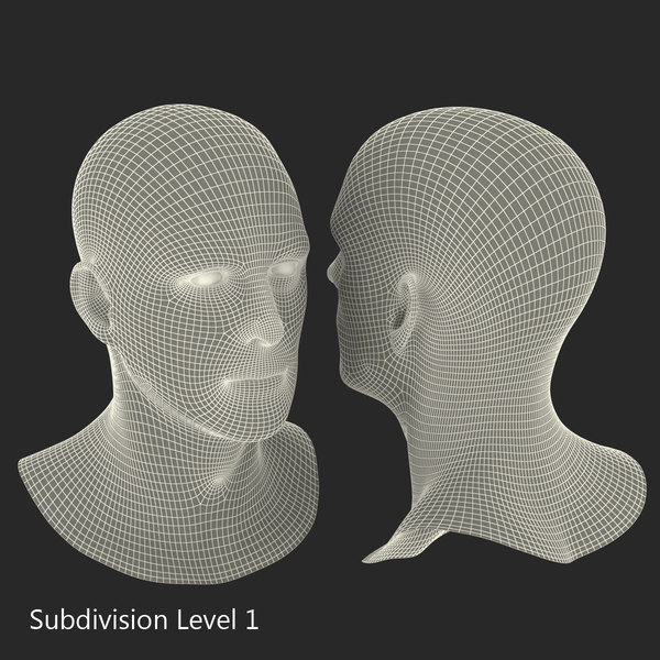male head 3d max