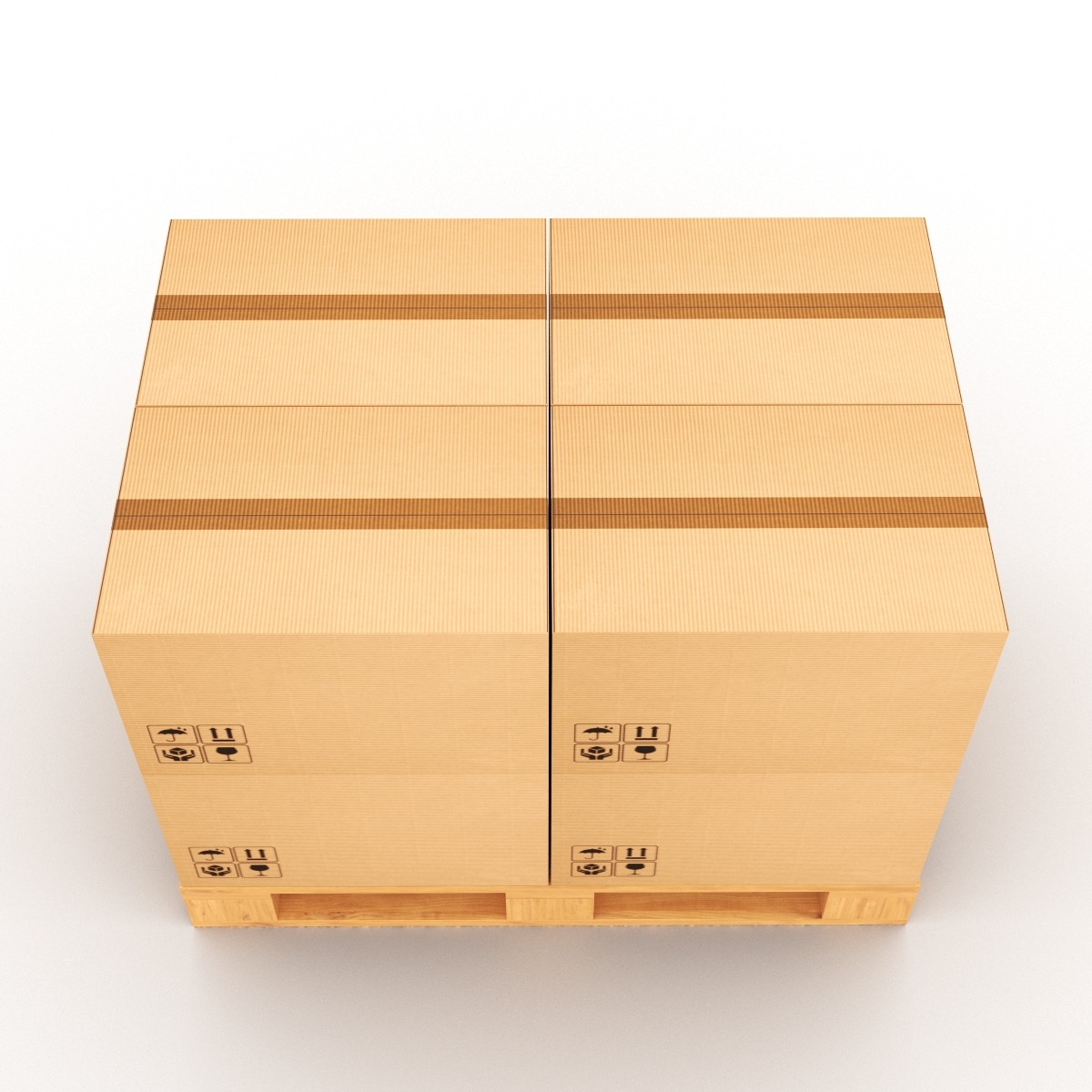 pallet boxes 3d obj