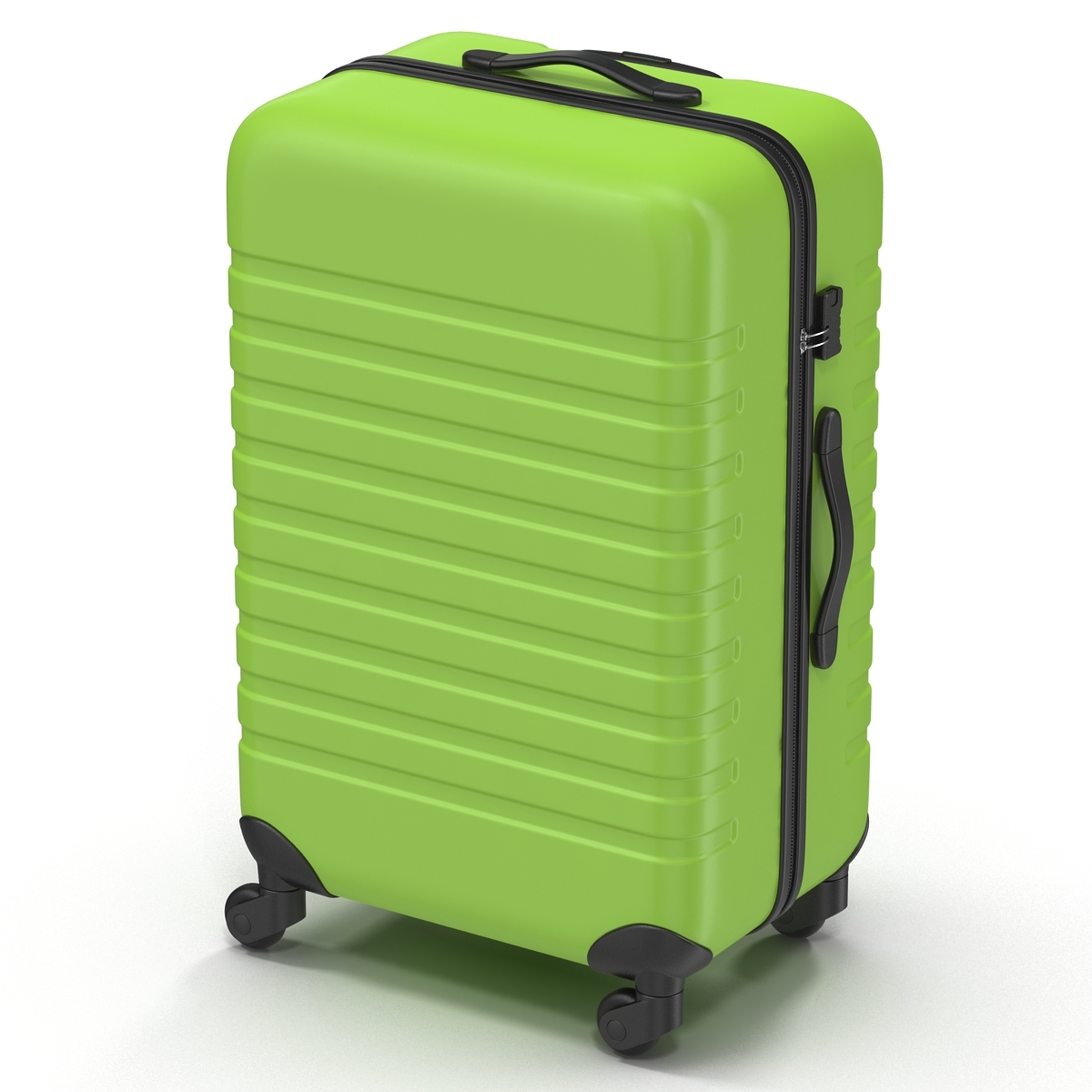 3d plastic trolley luggage bag model