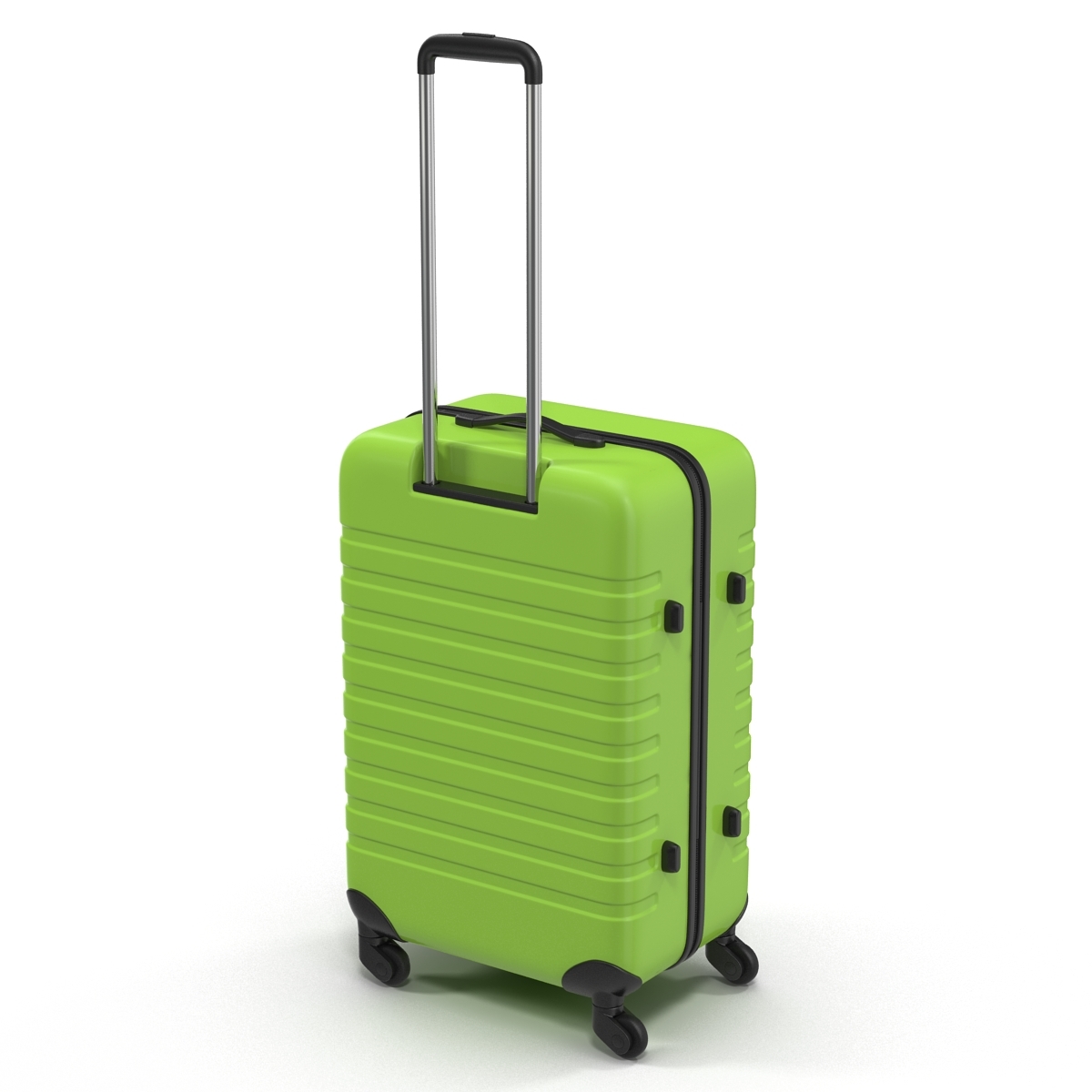 3d plastic trolley luggage bag model