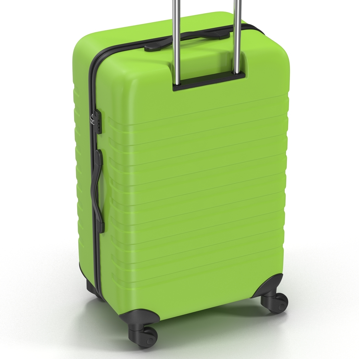 3d plastic trolley luggage bag model