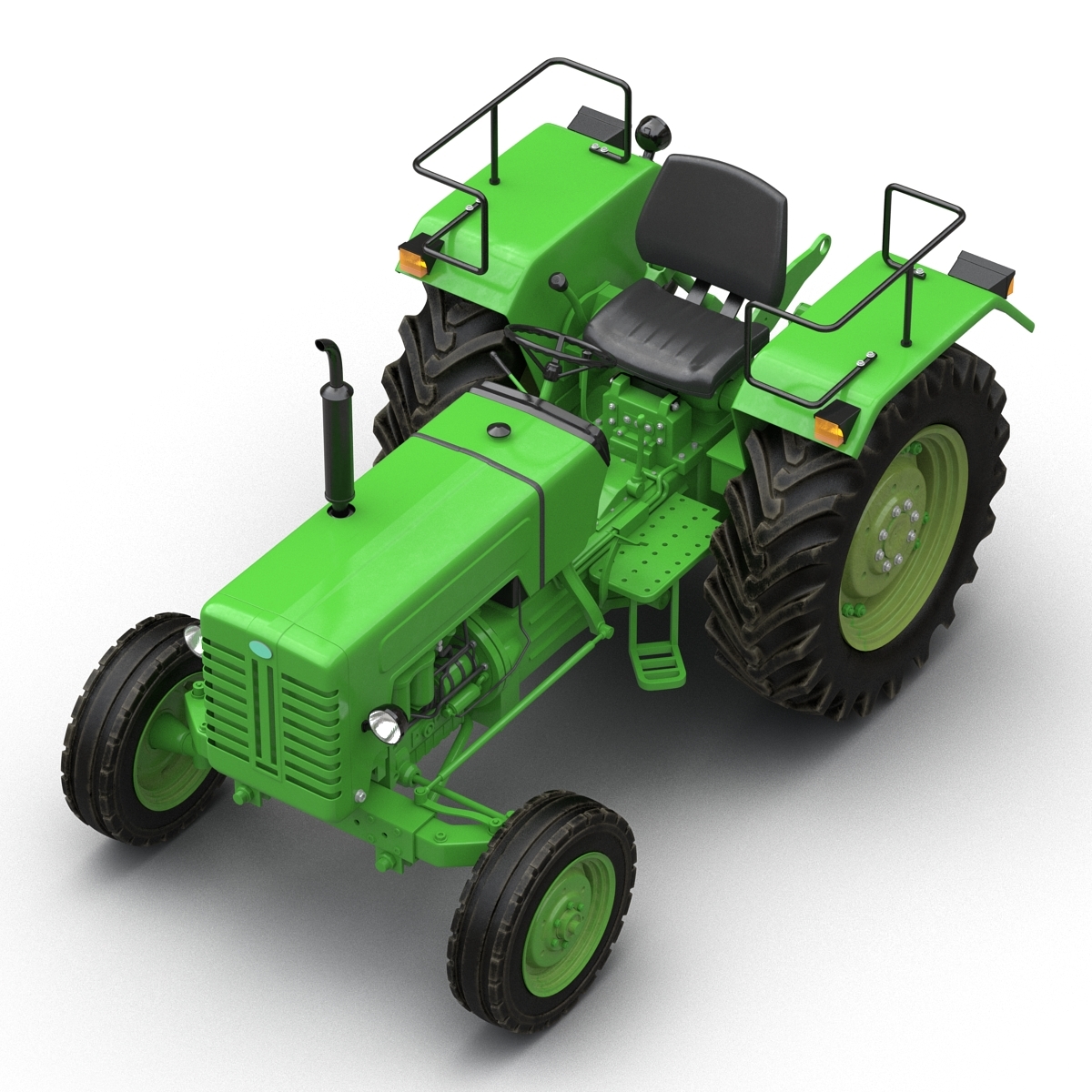 3d model of generic tractor rigged