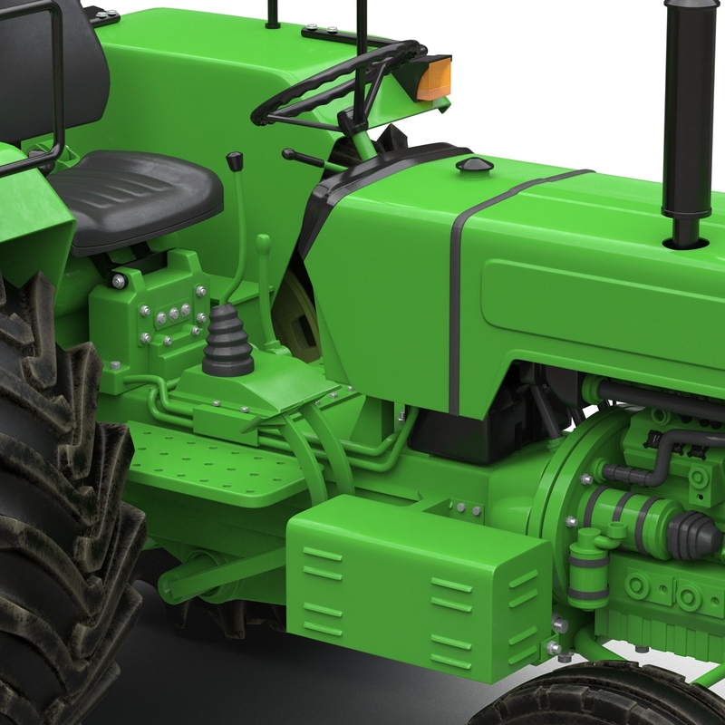 3d model of generic tractor rigged