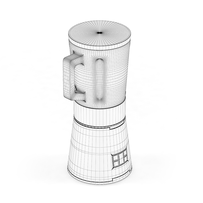 c4d brushed metal countertop blender