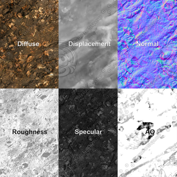 Texture PNG PBR dirt ground