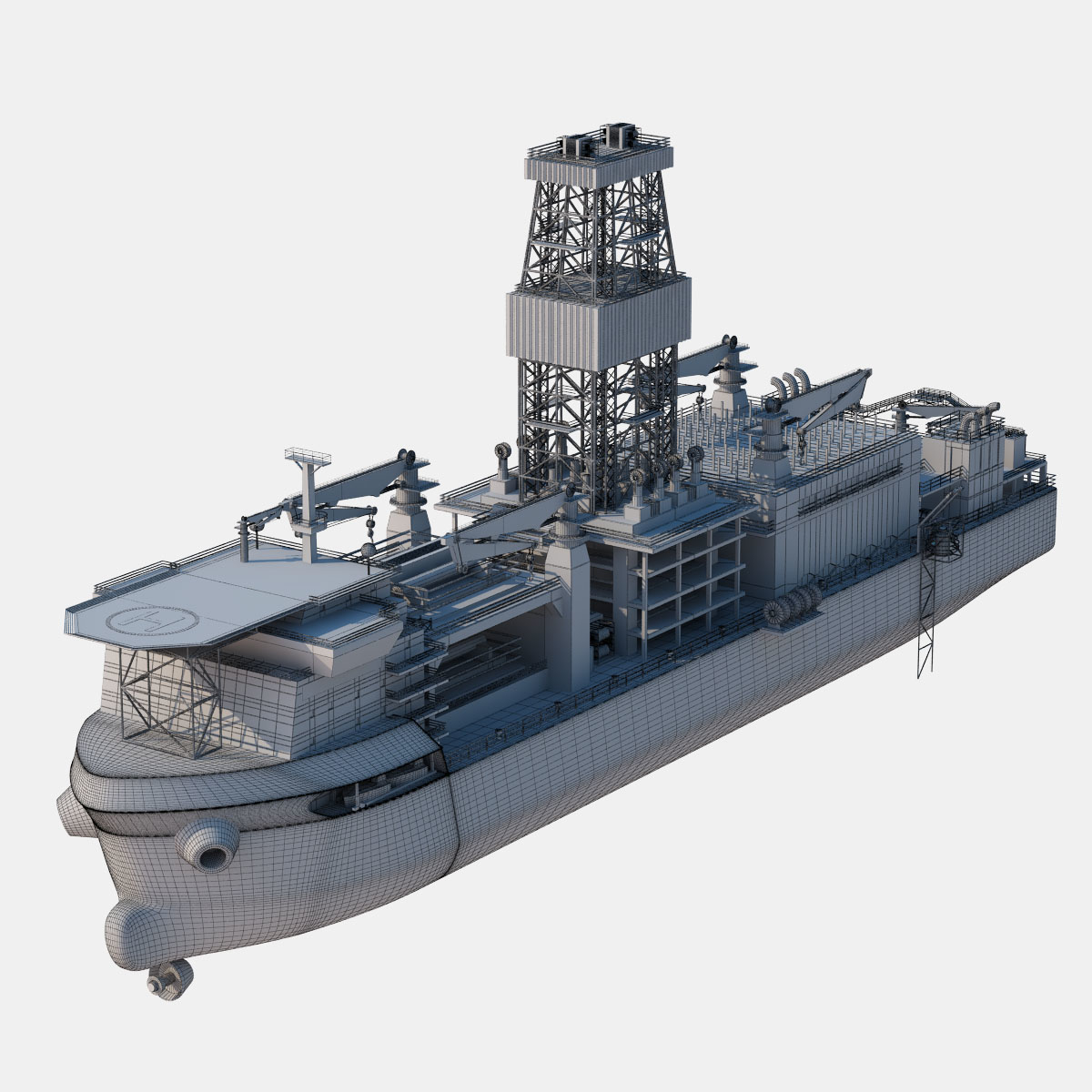 3d drillship drill ship