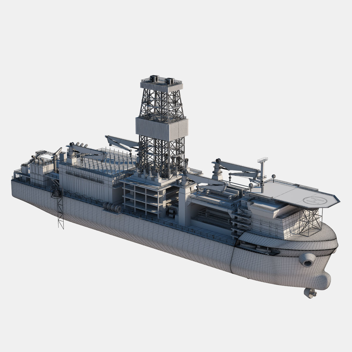 3d drillship drill ship