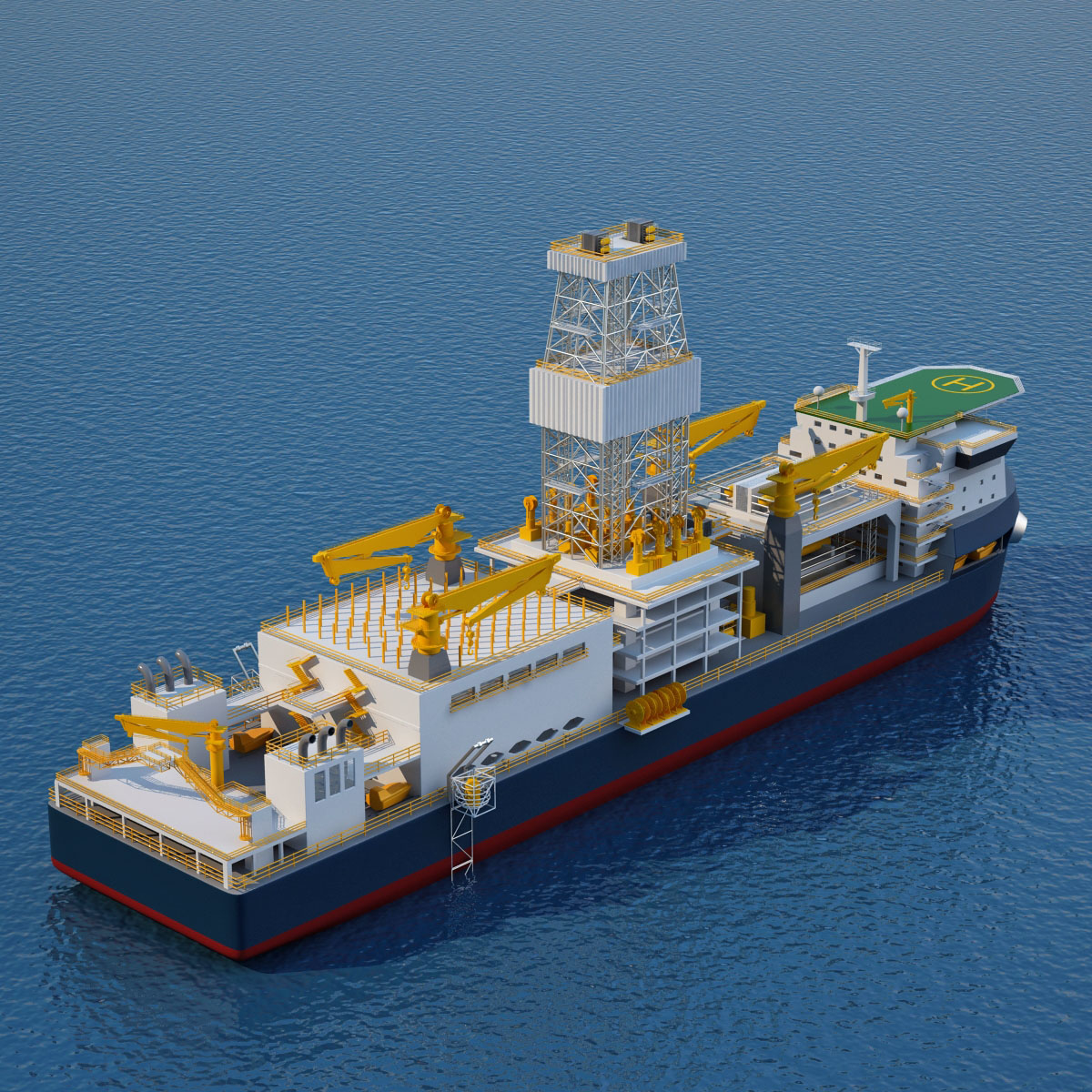 3d drillship drill ship