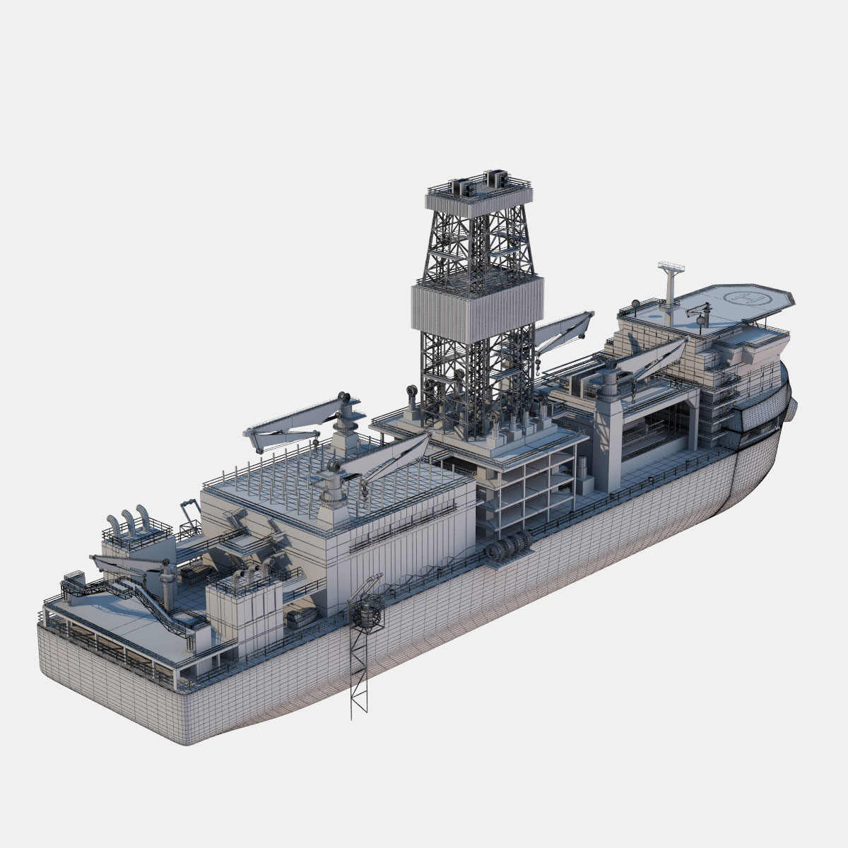 3d drillship drill ship