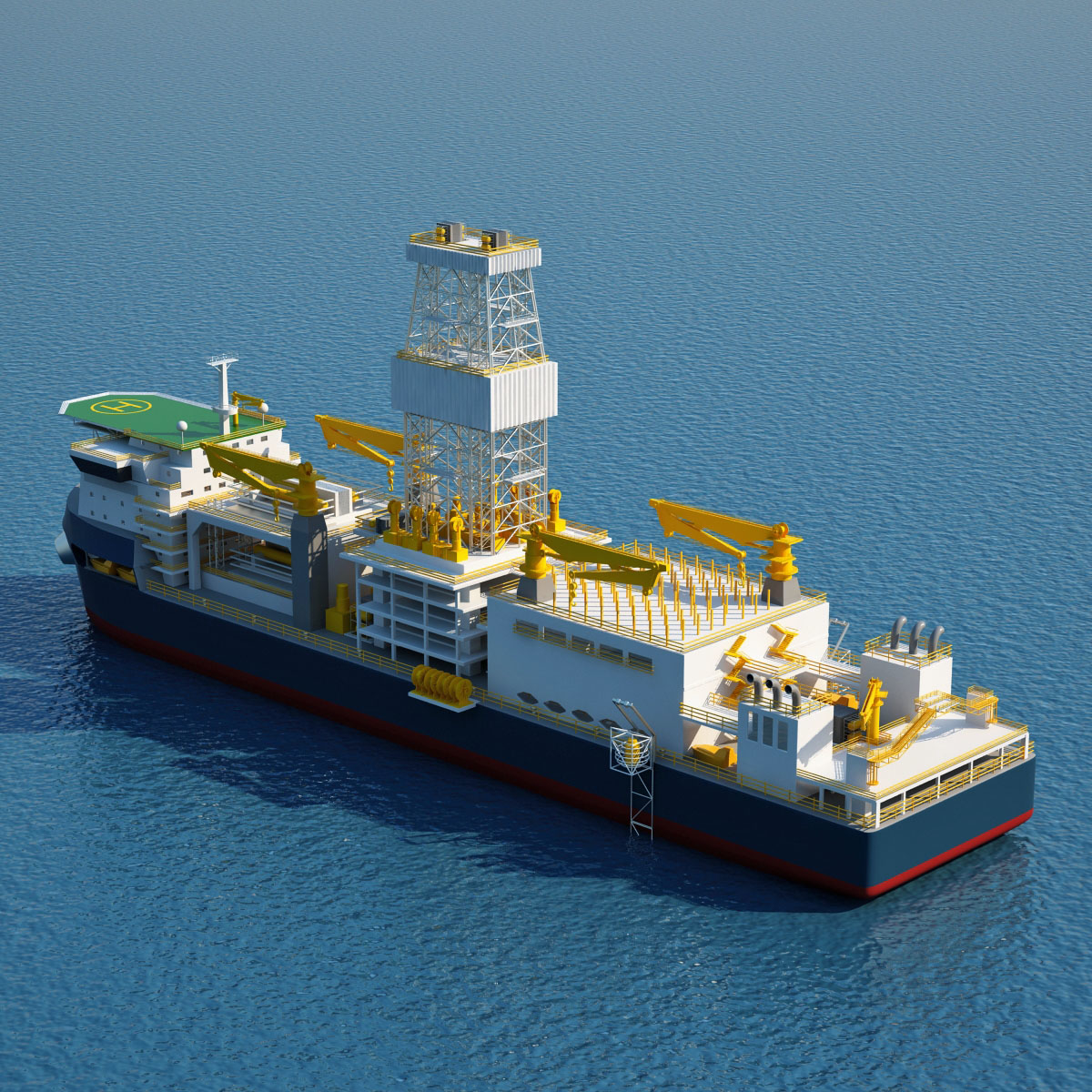 3d drillship drill ship