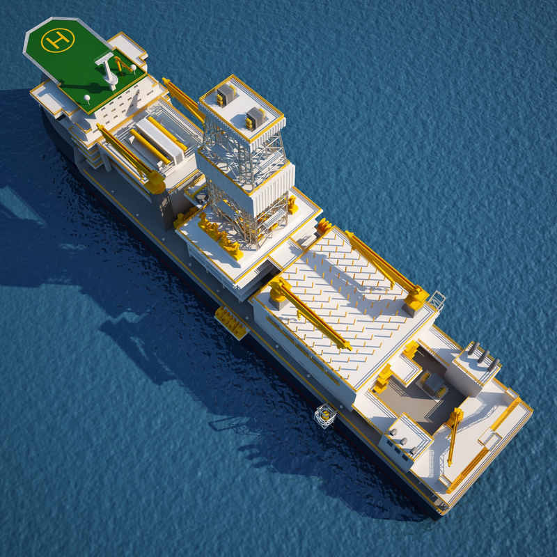 3d drillship drill ship