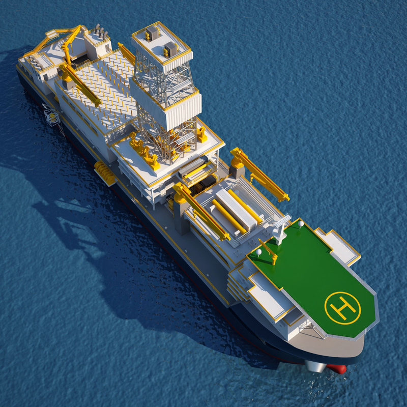 3d drillship drill ship