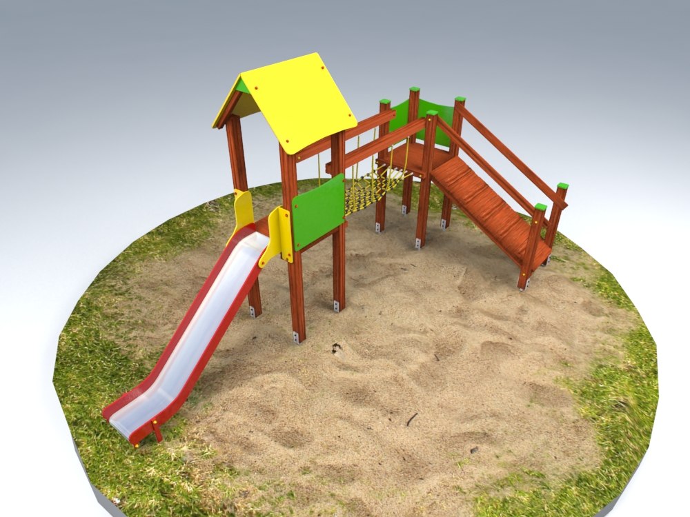3ds max kids house playground