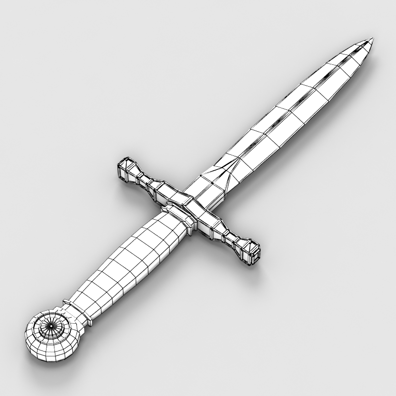 3d model dagger medieval