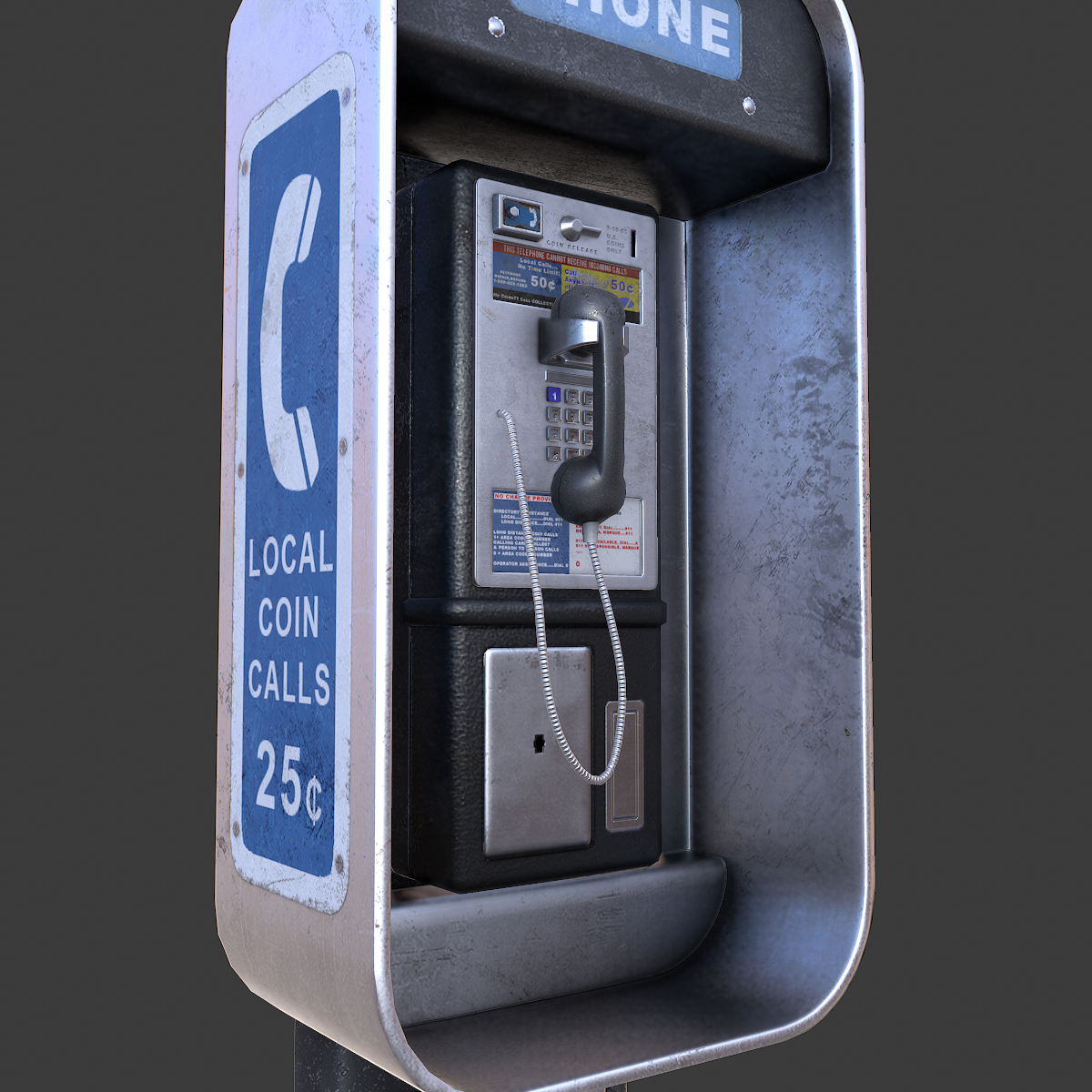 pay phone 3d model