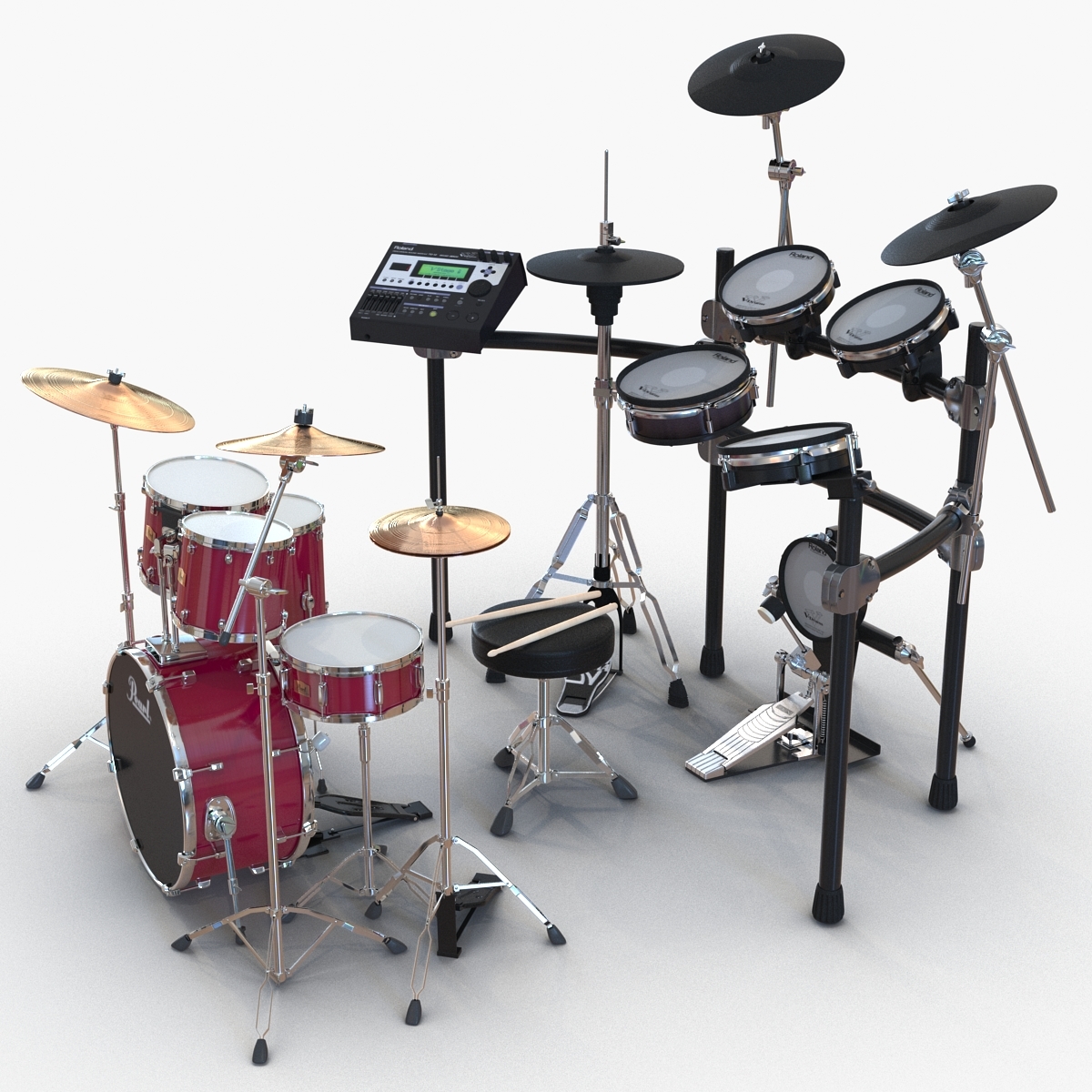 3d model drum kits