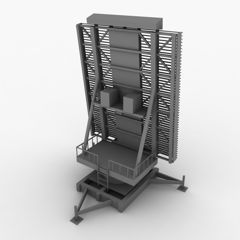3d model aesa radar