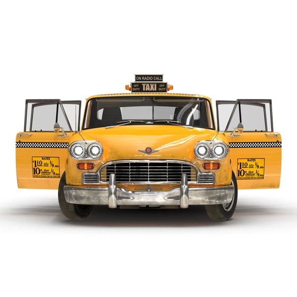 3d model old nyc checker cab