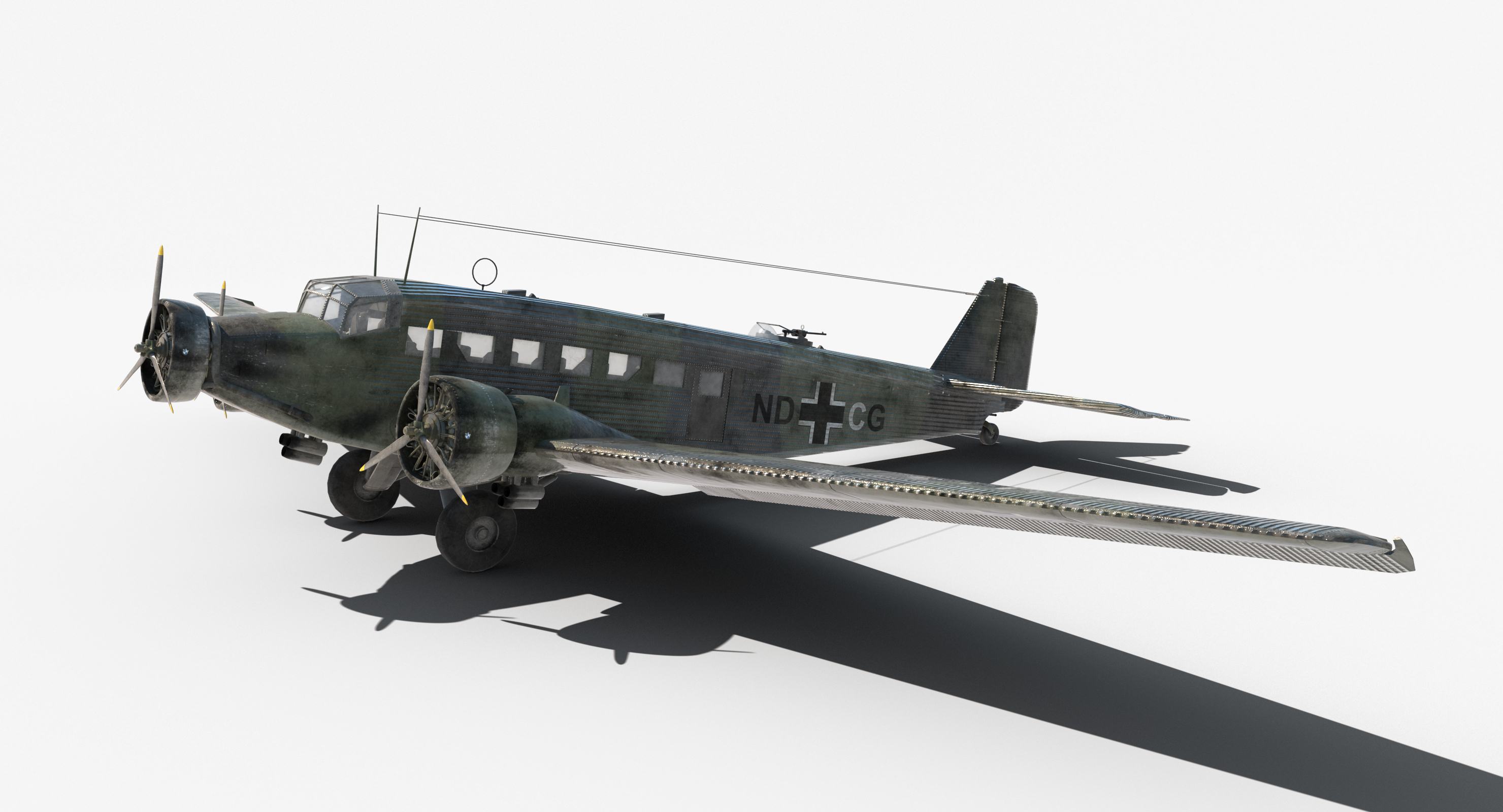 3d model ju-52 world war