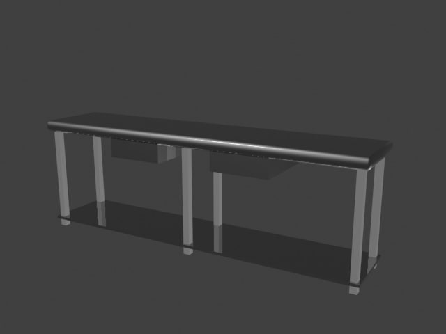 simple work table 3d model