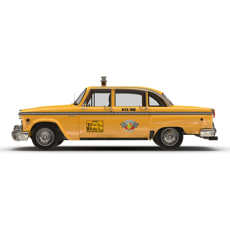 3d old nyc checker cab model