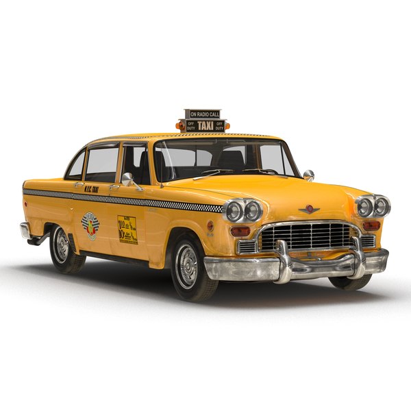 3d old nyc checker cab model