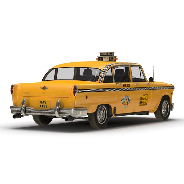 3d old nyc checker cab model