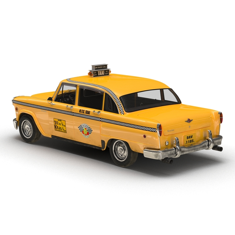 3d old nyc checker cab model