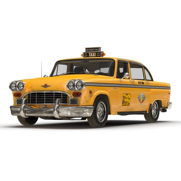 3d old nyc checker cab model