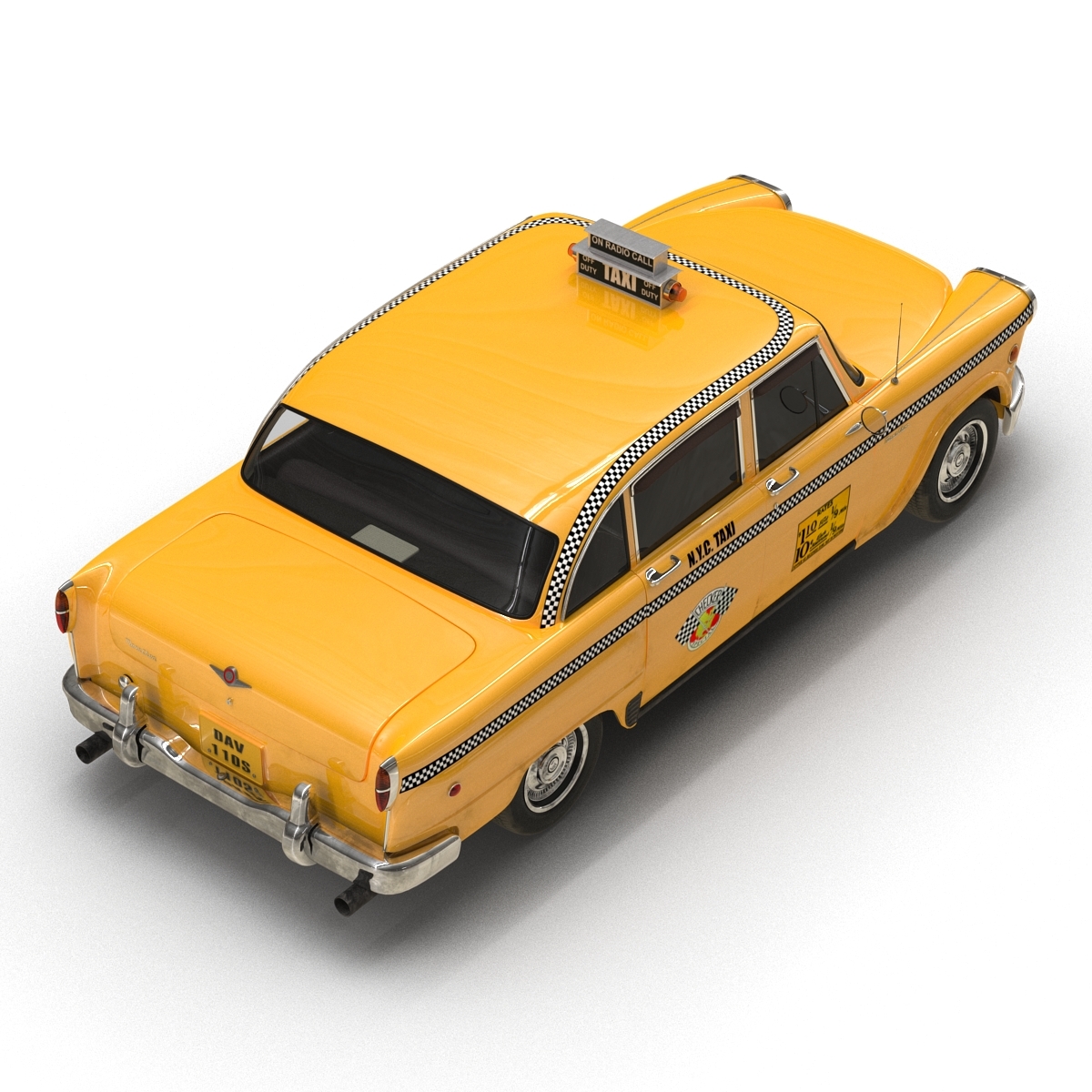 3d old nyc checker cab model