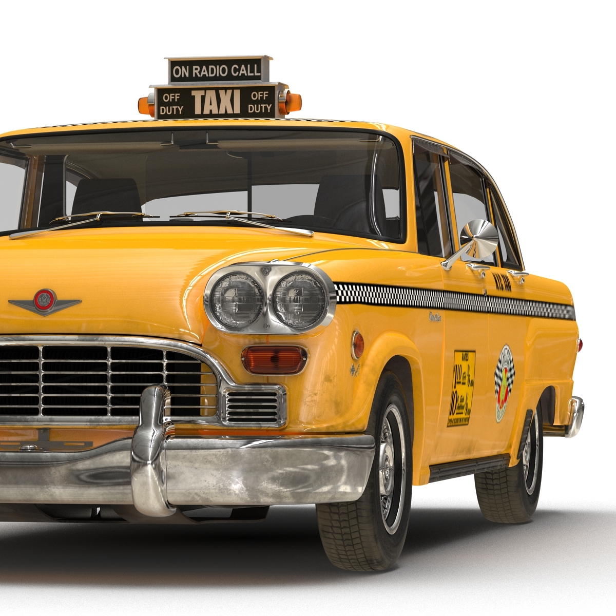 3d old nyc checker cab model