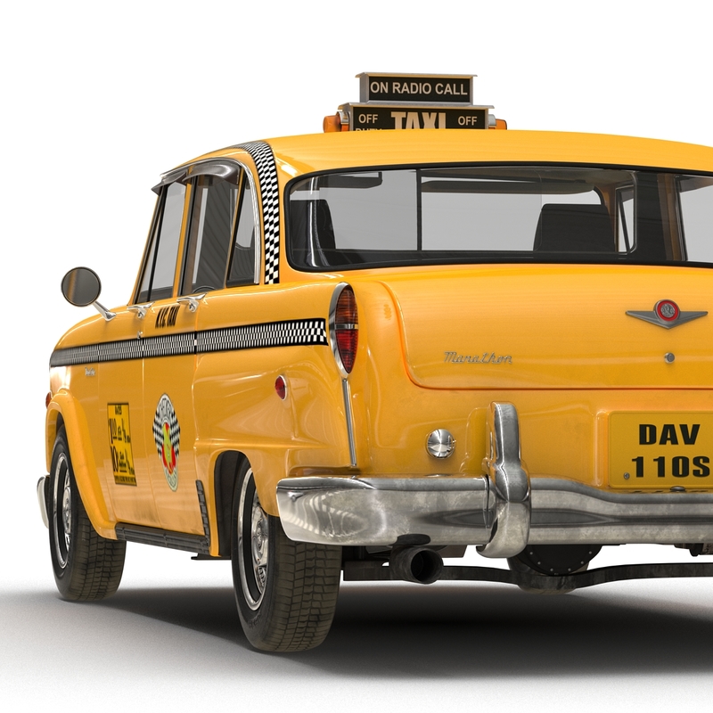 3d old nyc checker cab model