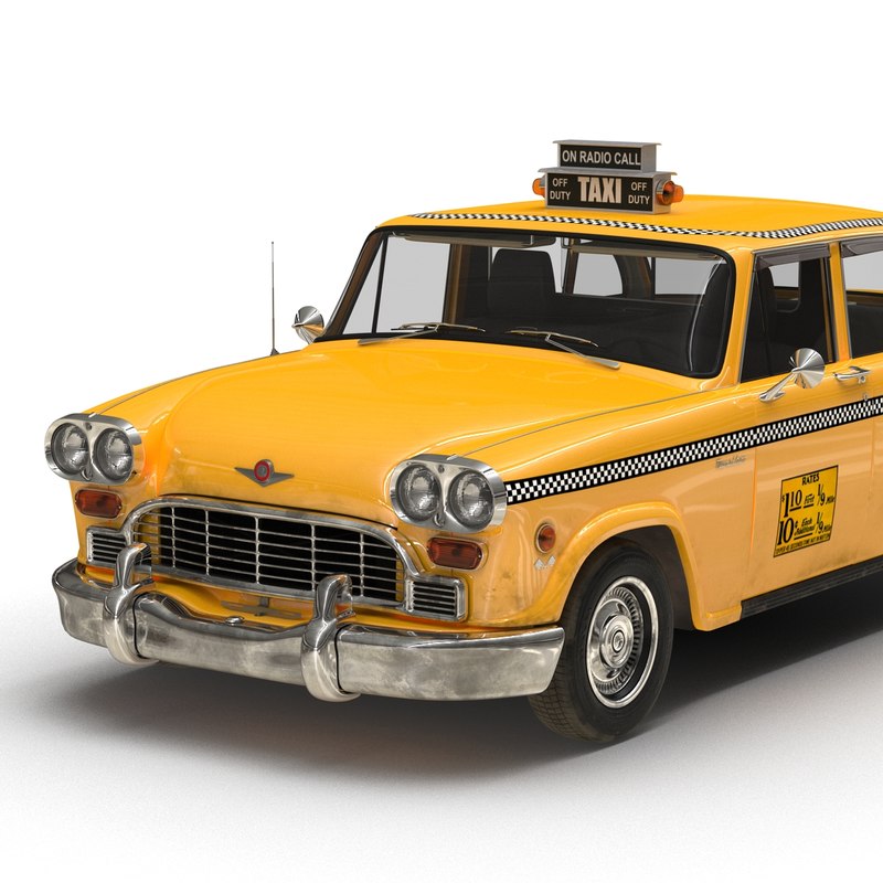 3d old nyc checker cab model
