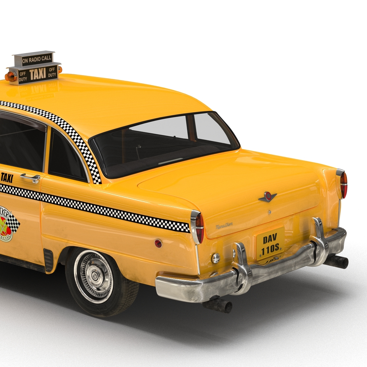 3d old nyc checker cab model