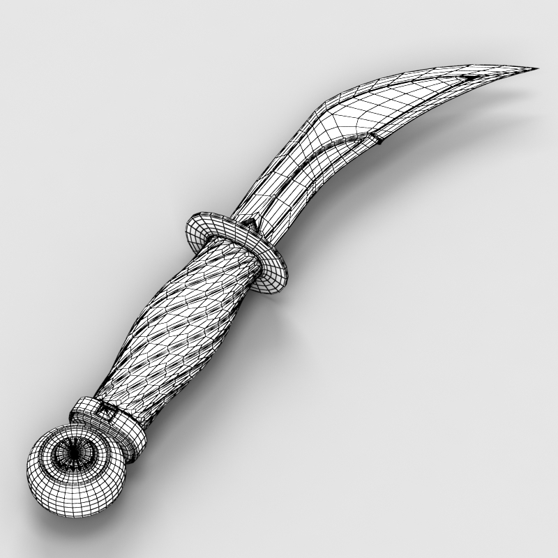 3d model dagger