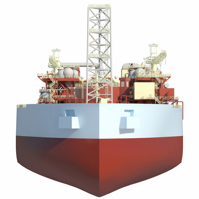 fpso floating production 3d model