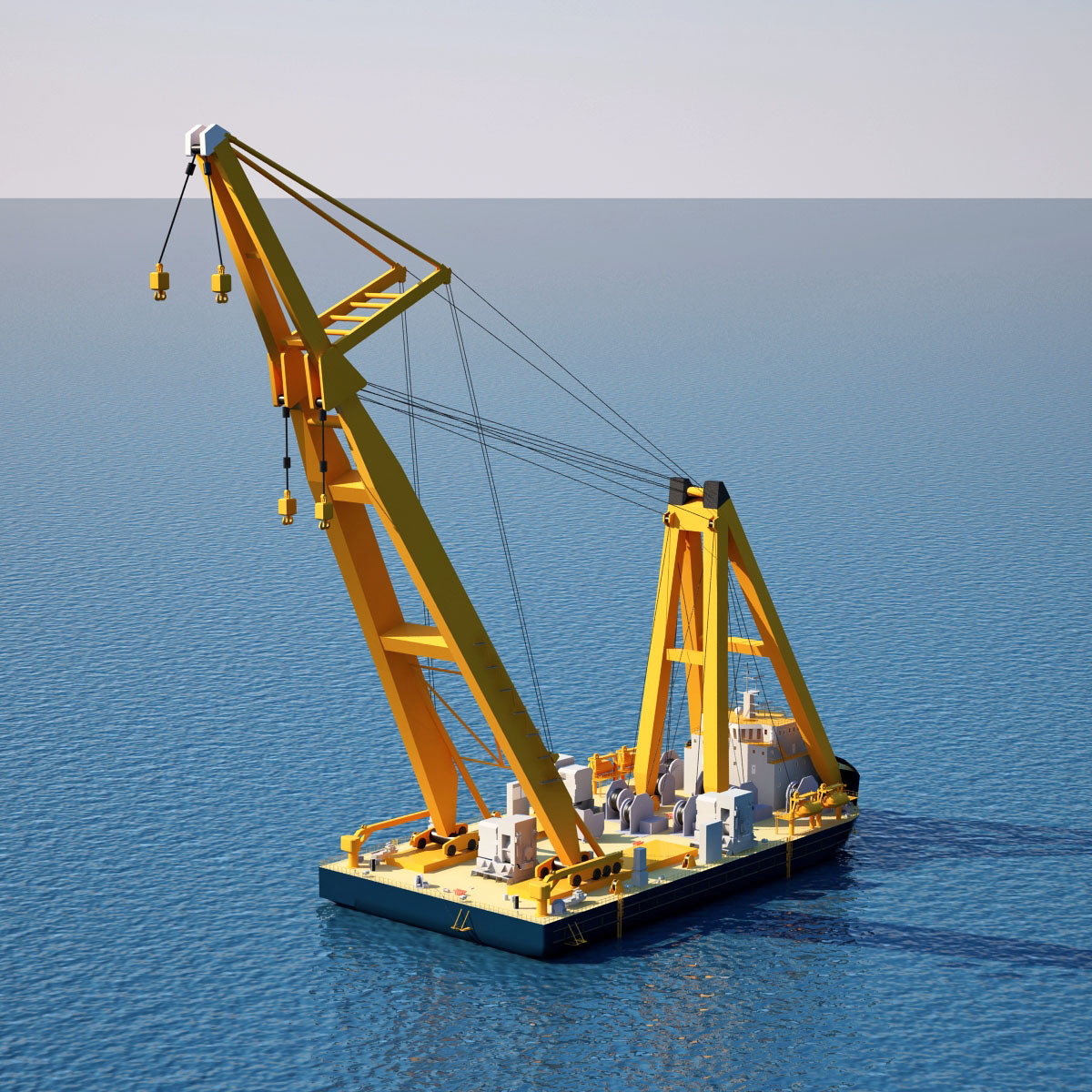3d asian hercules floating crane