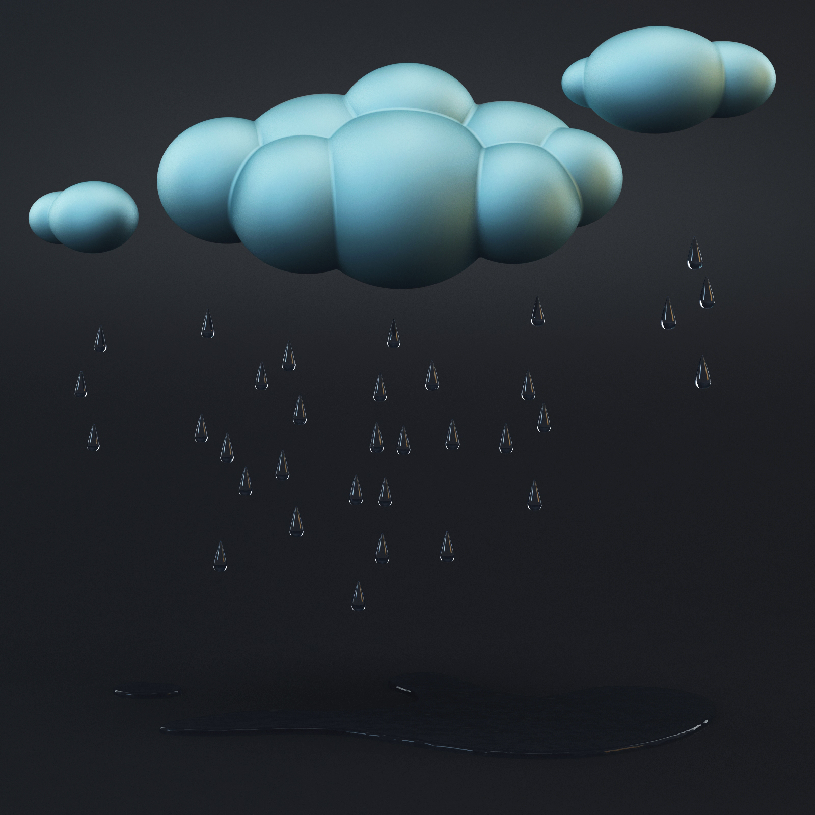 3d model cloud rain