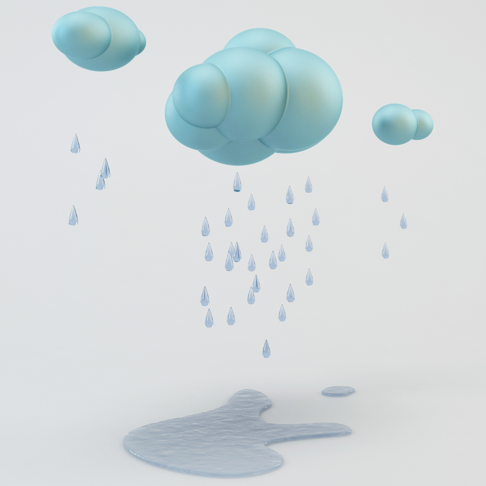 3d model cloud rain