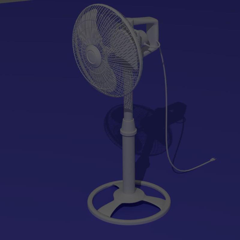 3d model electric fan