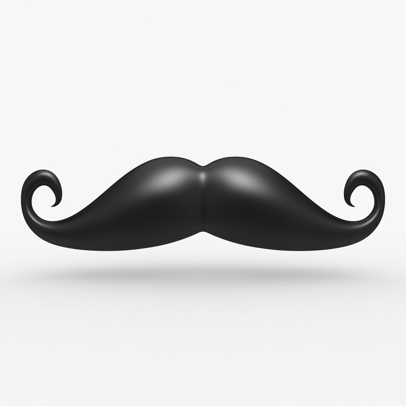 cartoon mustache 02 max