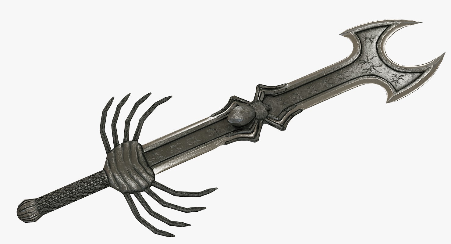 spider sword low-poly 3d model