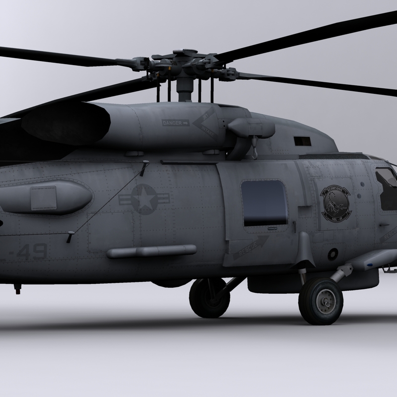 sh-60 seahawk helicopter sh-60b 3d 3ds