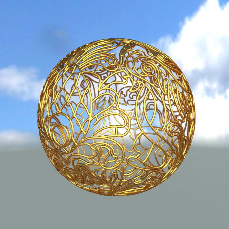 3ds max decorative sphere