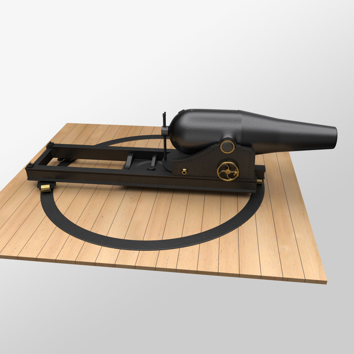 dhalgren smooth-bore cannon 3d obj