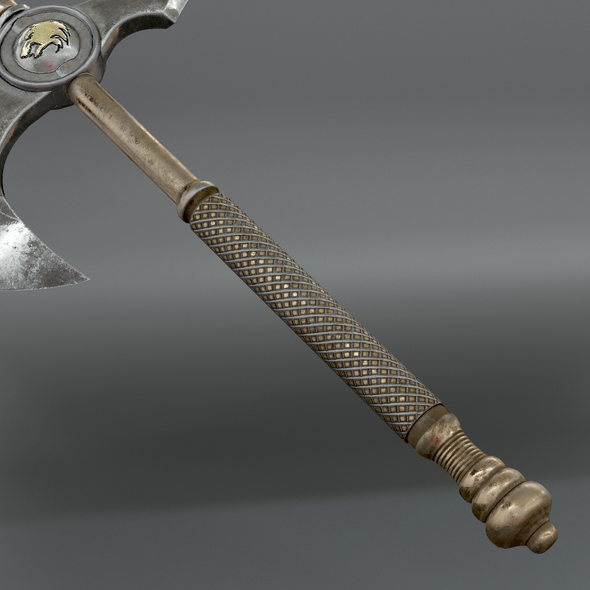 3d model warrior axe 1
