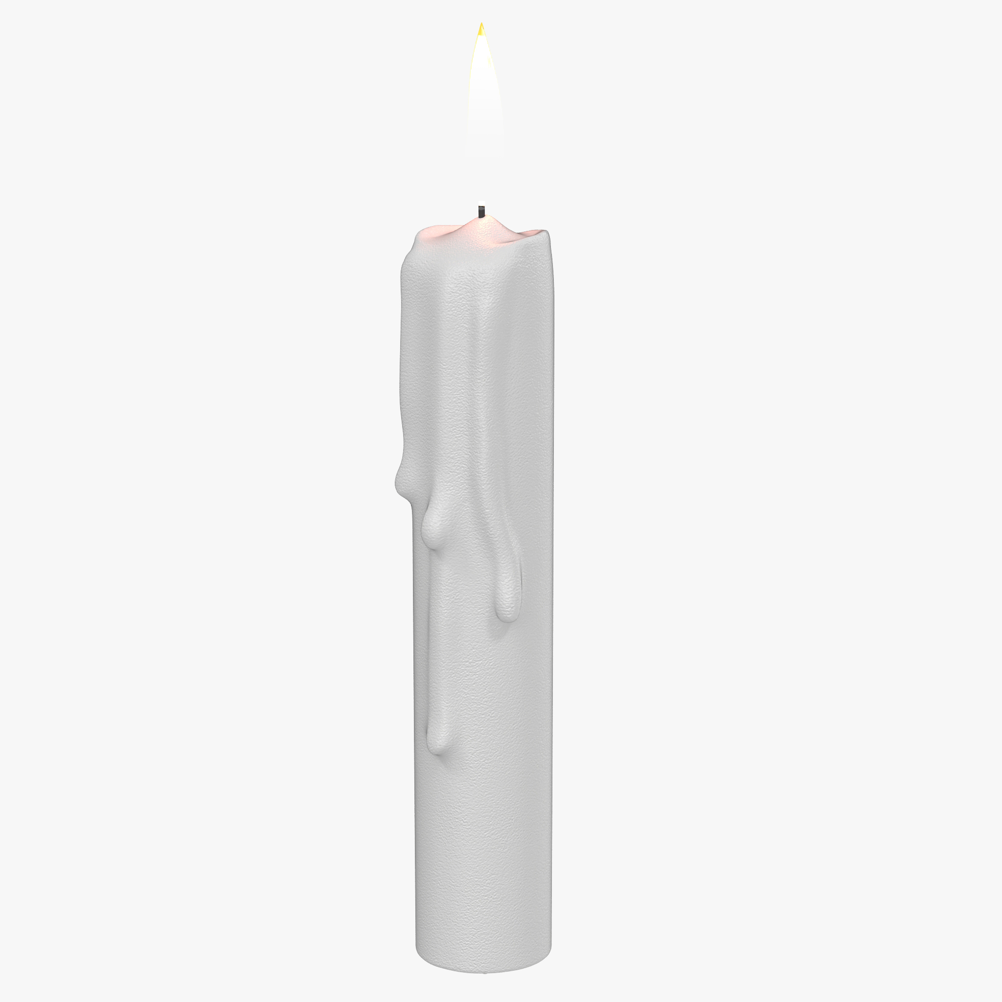 candle modeled realistic 3d c4d