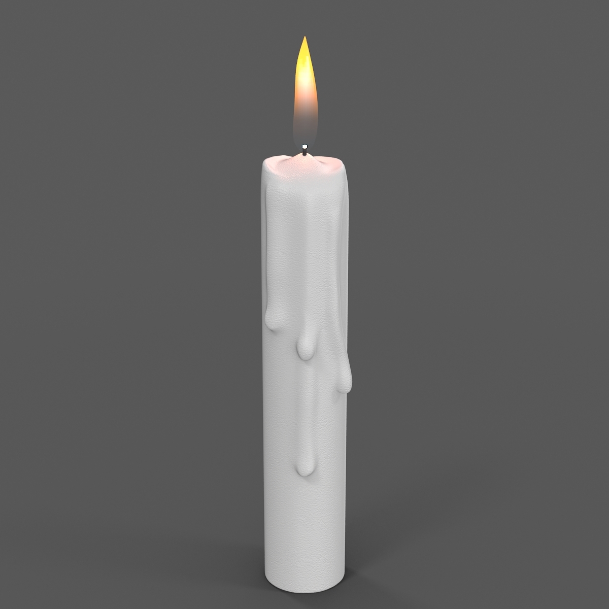 candle modeled realistic 3d c4d